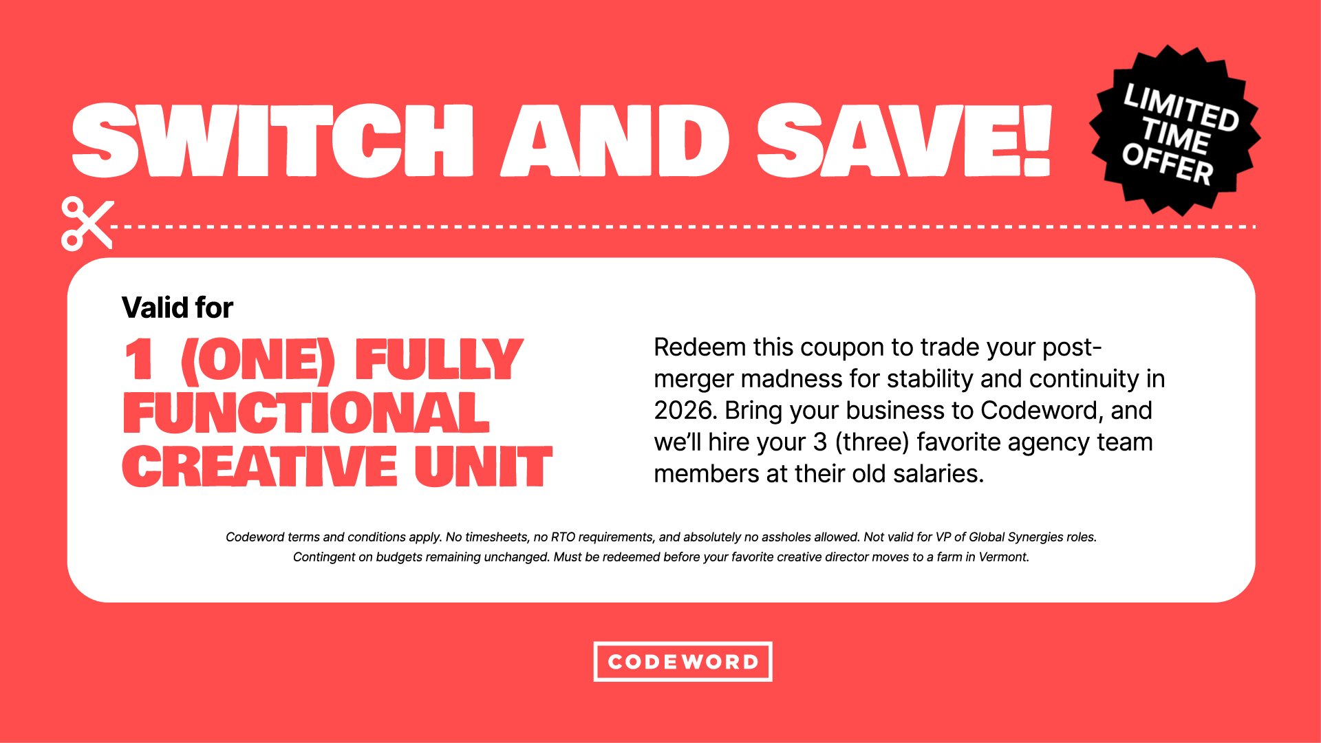 Introducing the Codeword Switch and Save Coupon - Codeword